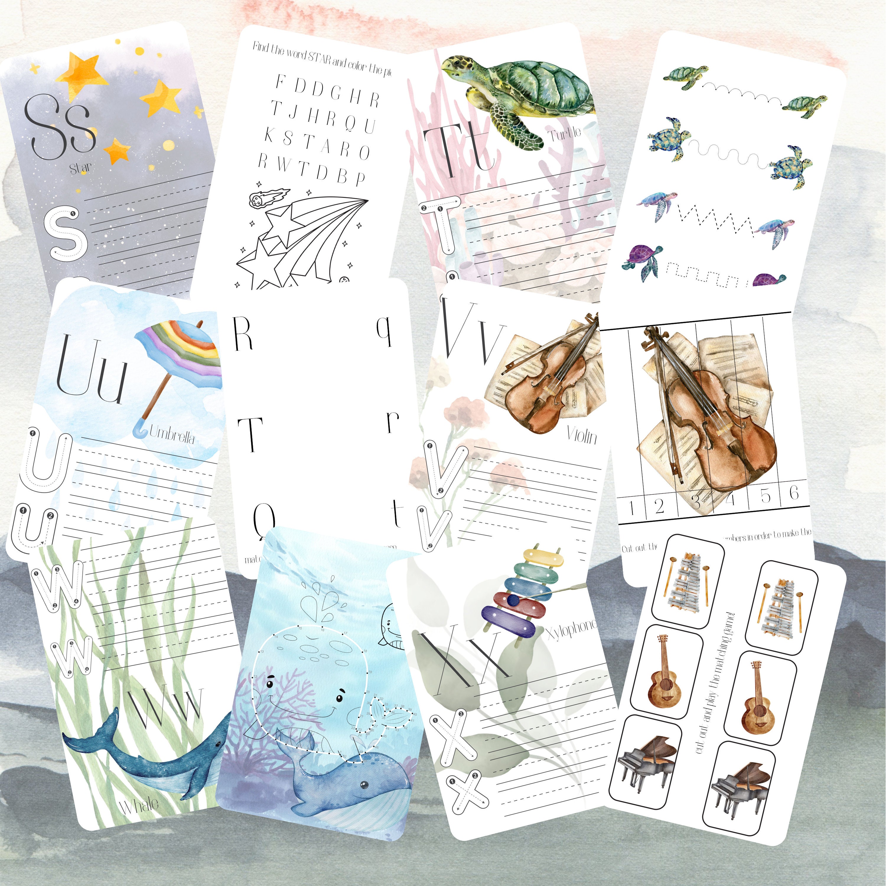 Pre K Alphabet Learning Worksheets, Alphabet Book, ABC Book - Etsy