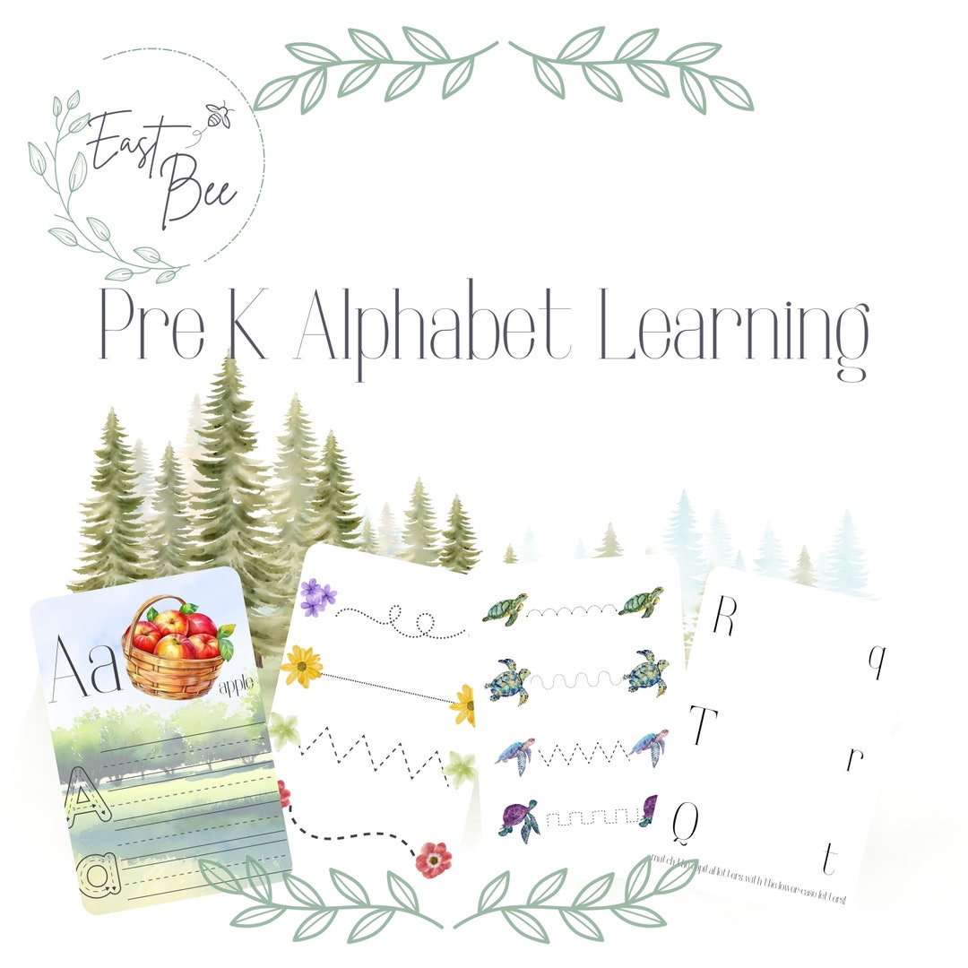 Pre K Alphabet Learning Worksheets, Alphabet Book, ABC Book - Etsy