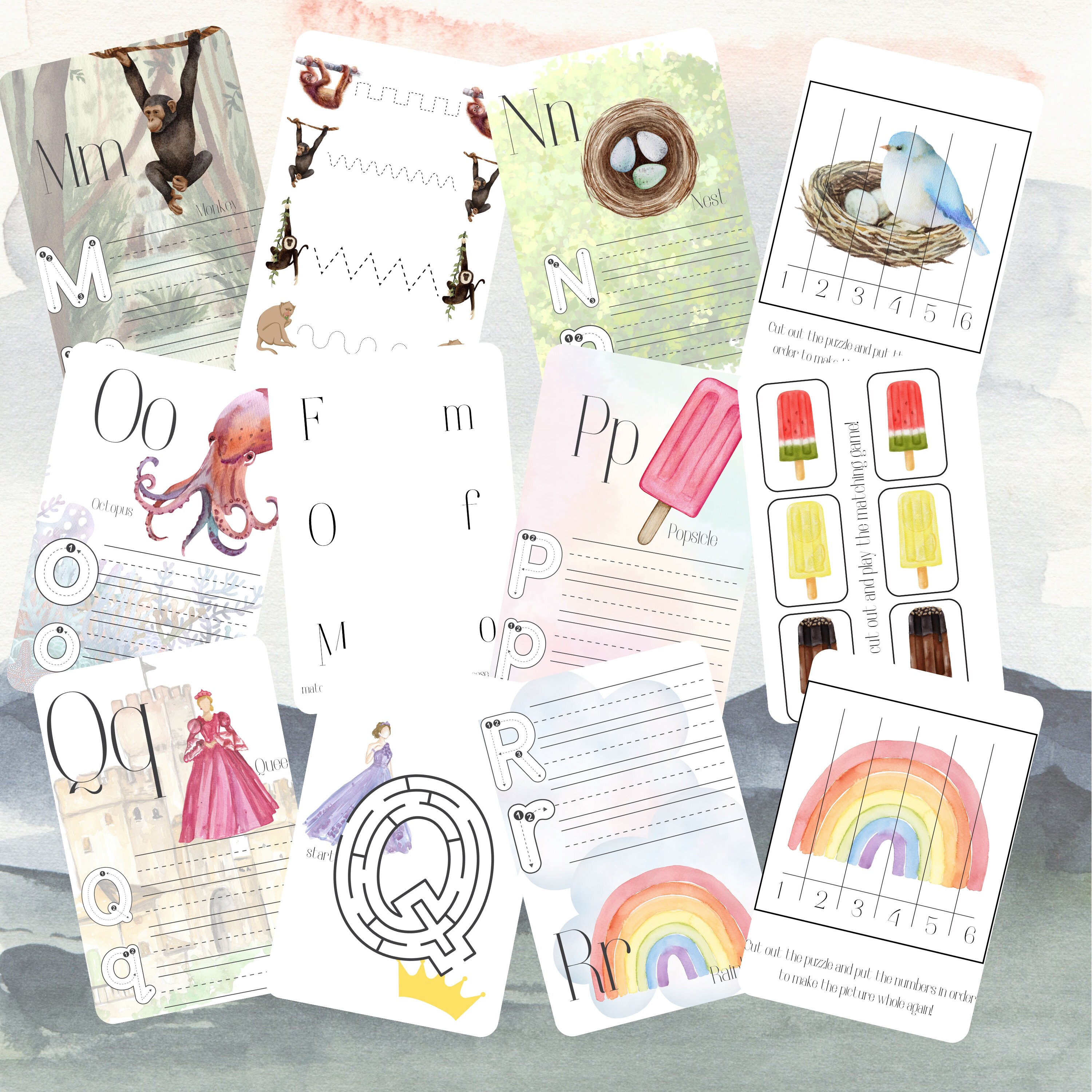 Pre K Alphabet Learning Worksheets, Alphabet Book, ABC Book - Etsy