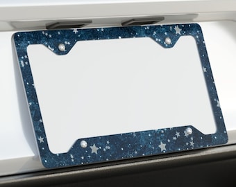 Custom Color Glitter Resin License Plate Frame With Glow in the Dark ...