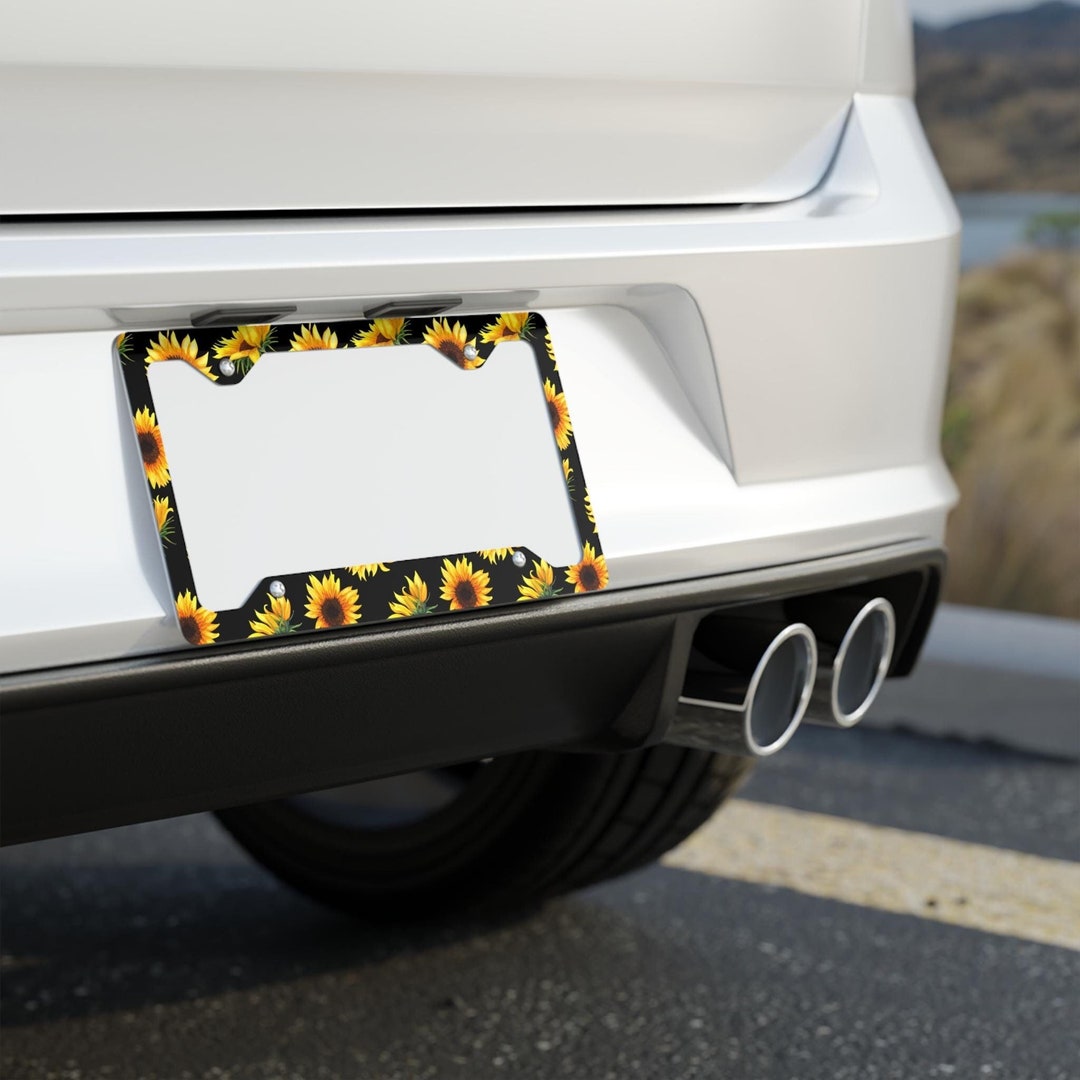 Sunflowers License Plate Frame, Pretty Sunflower Floral Design, the ...