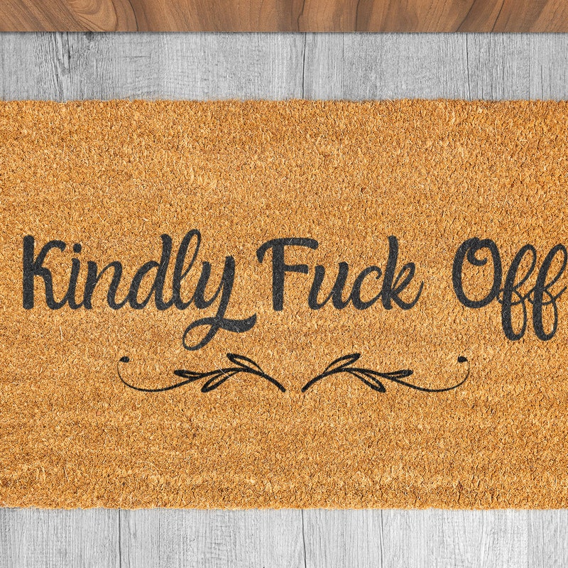 Rude Door Mat - Etsy