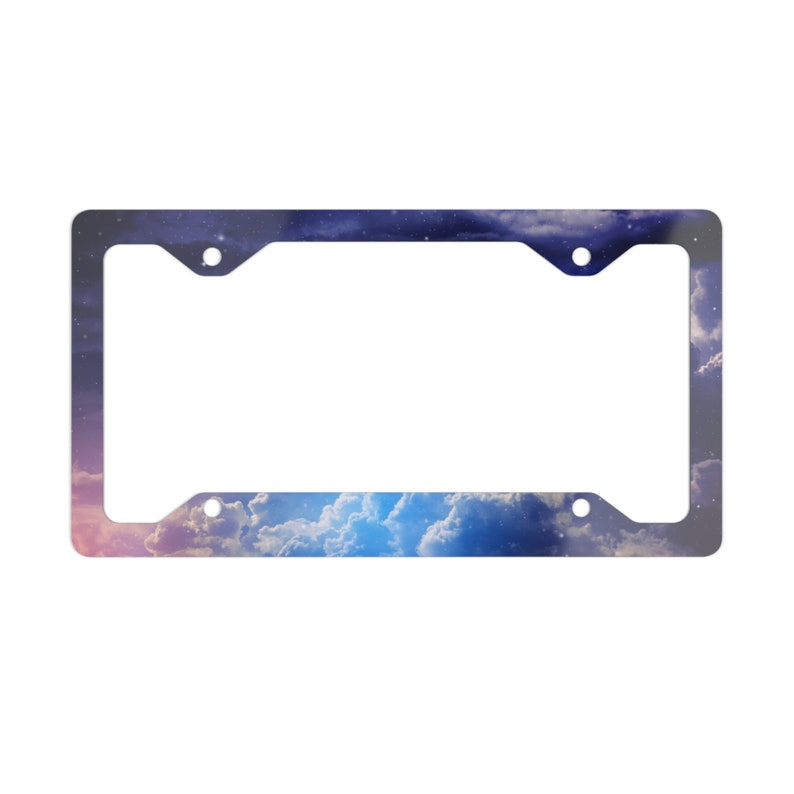 Night Sky Clouds License Plate Frame, Moon and Stars, the Perfect Gift ...