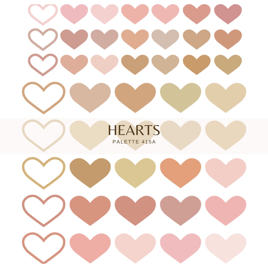 Heart Colour Palette Sticker Sheet - Etsy