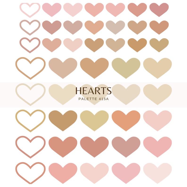 Heart Colour Palette Sticker Sheet - Etsy