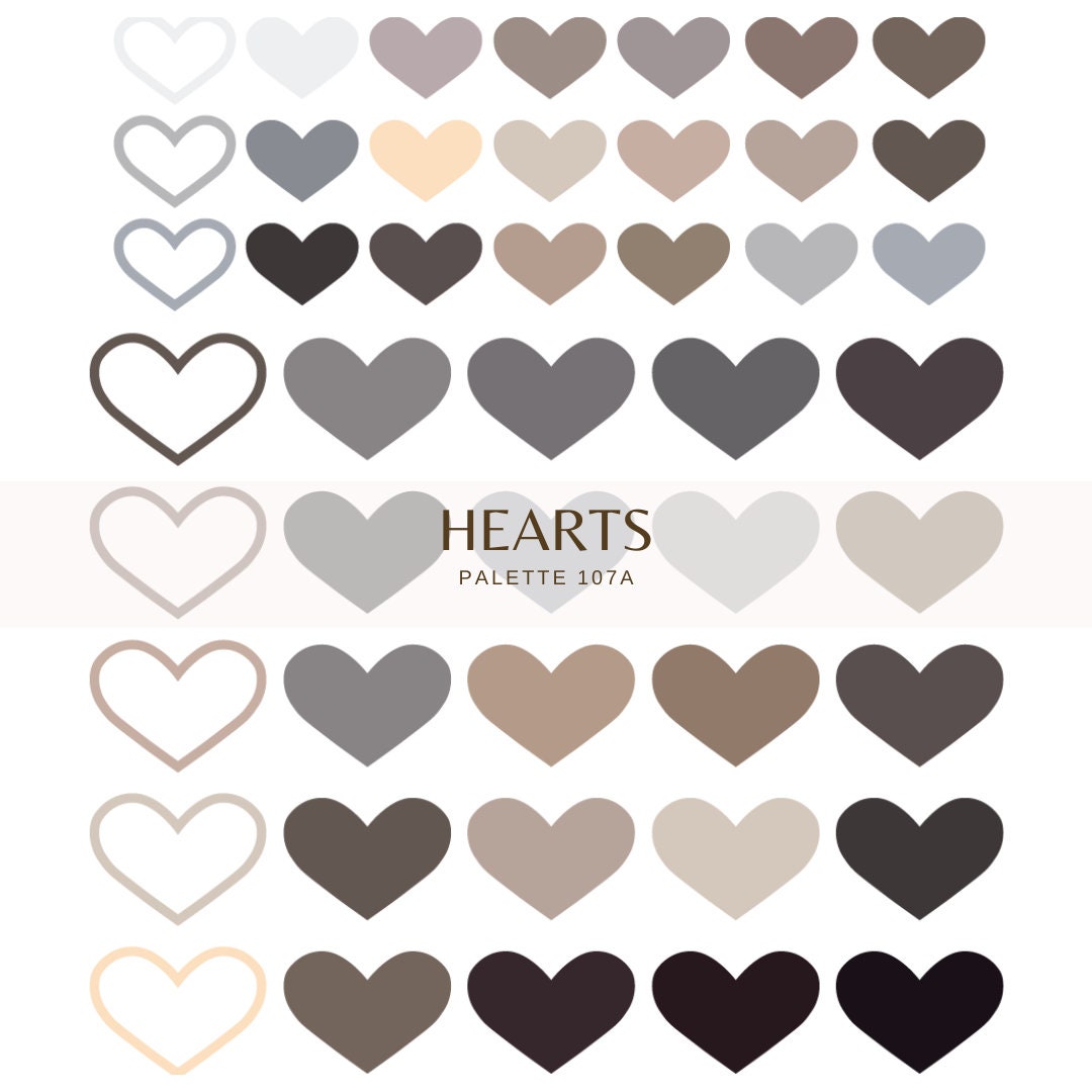 Heart Colour Palette Sticker Sheet - Etsy