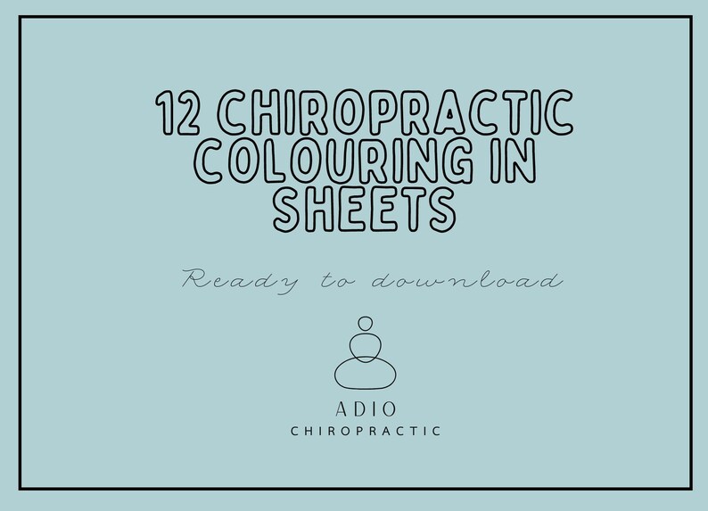 12 Chiropractic Coloring in Sheets Instant Download - Etsy