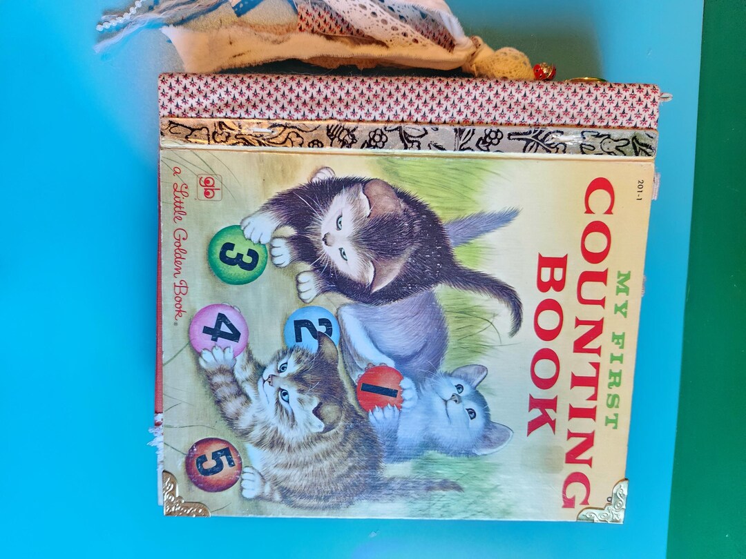 Cat Counting Book, Little Golden Book Junk Journal - Etsy