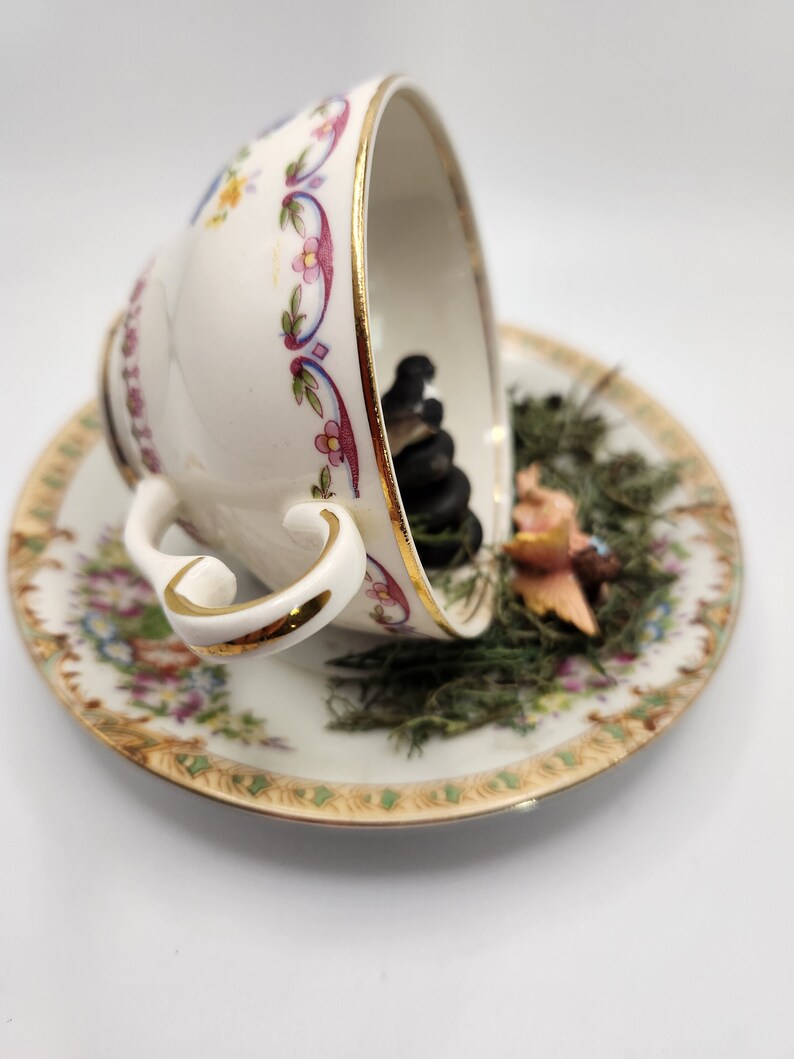 Micro Teacup Fairy in Full Size Vintage Teacup - Etsy