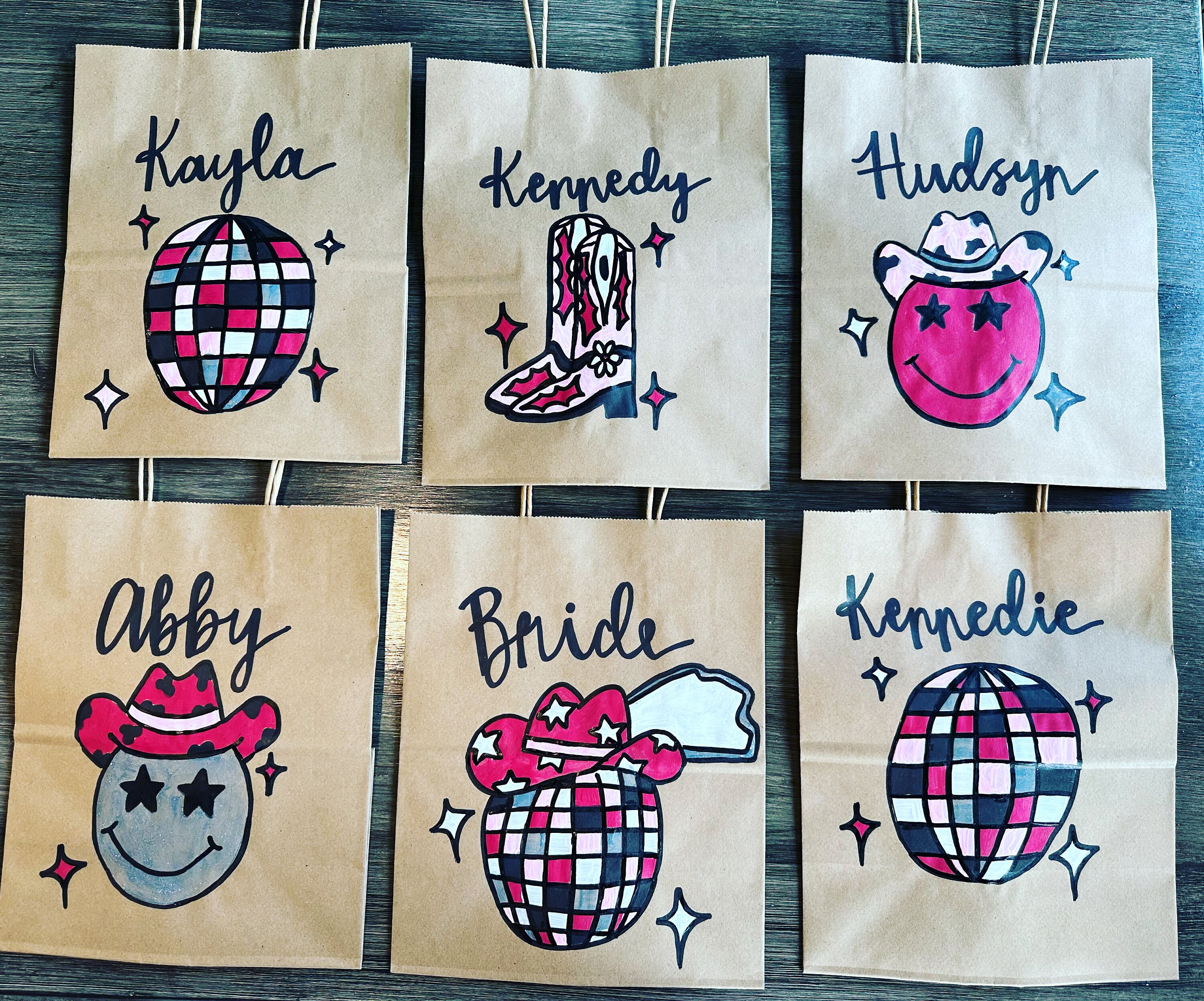 Hand-painted Gift Bags - Etsy