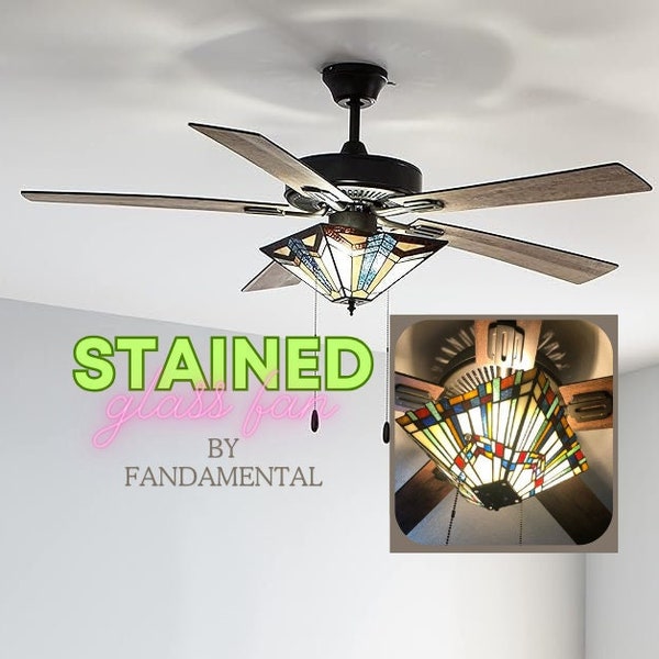 Stained Glass Ceiling Fan - Etsy