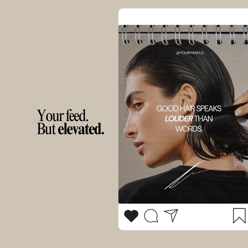 Hairstylist Instagram Templates, Editable Canva Luxury Hair Stylist ...