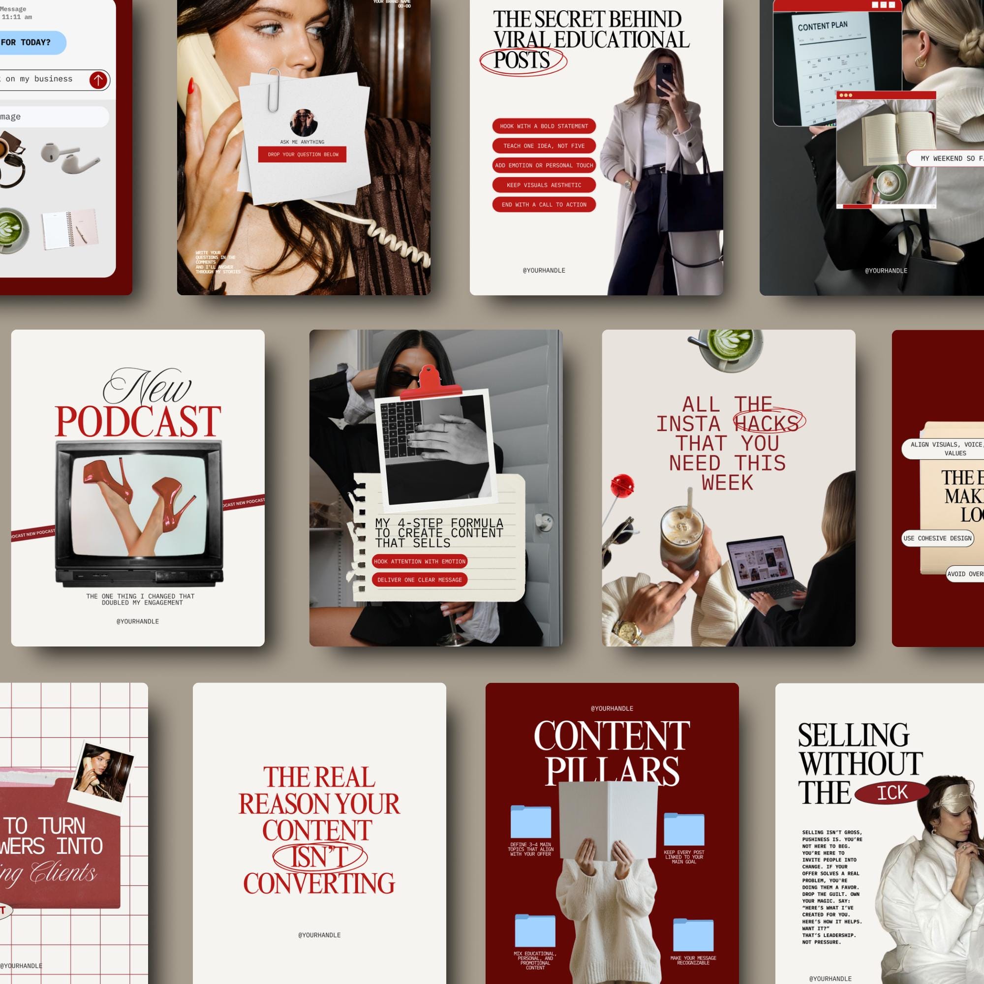 Coaching Instagram Templates Digital Marketing & Business Coach, Social ...