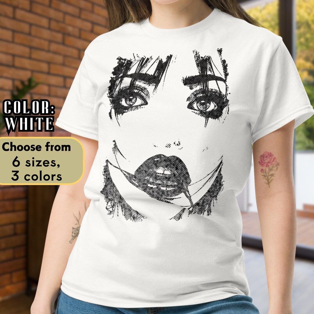 Weirdcore Shirt With Eerie Aesthetic, Gothic Anime & Japanese Horror ...