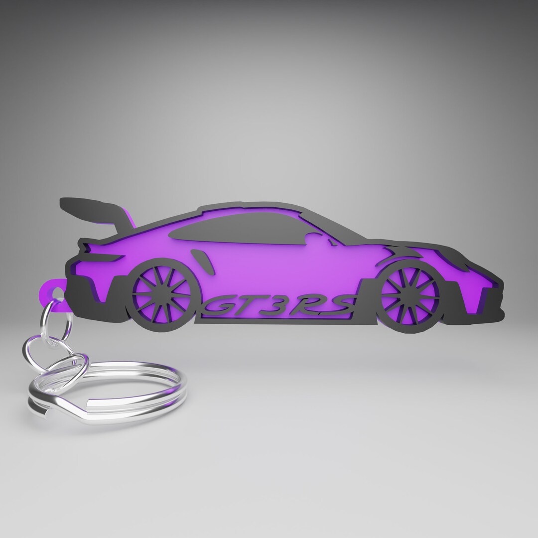 Porsche GT3 RS Keychain - Etsy