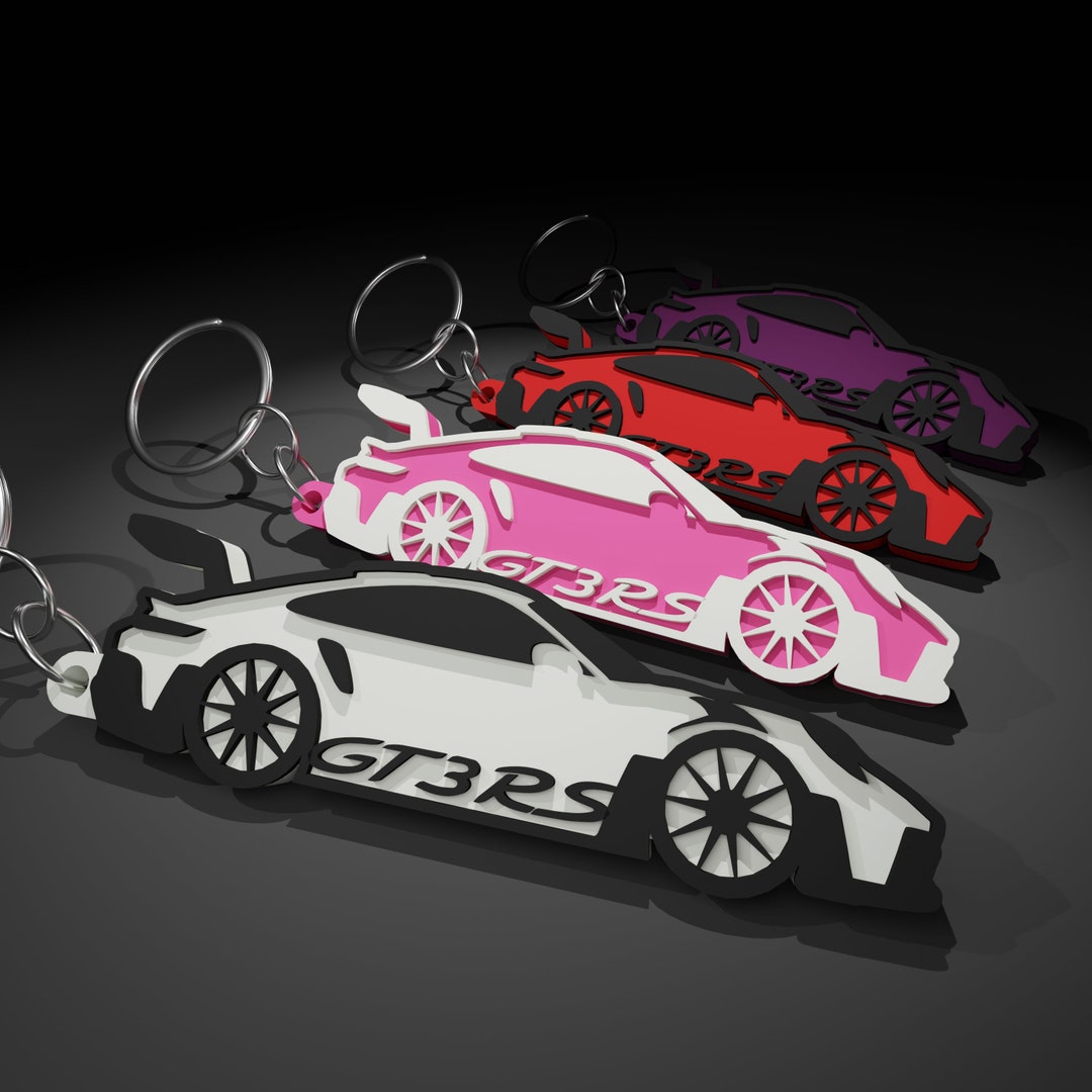 Porsche GT3 RS Keychain - Etsy