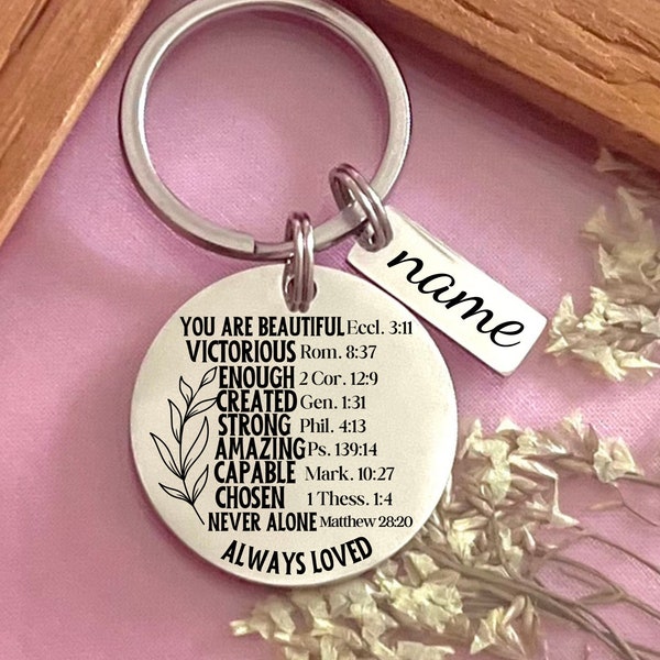 Bible Verse Keychain - Etsy