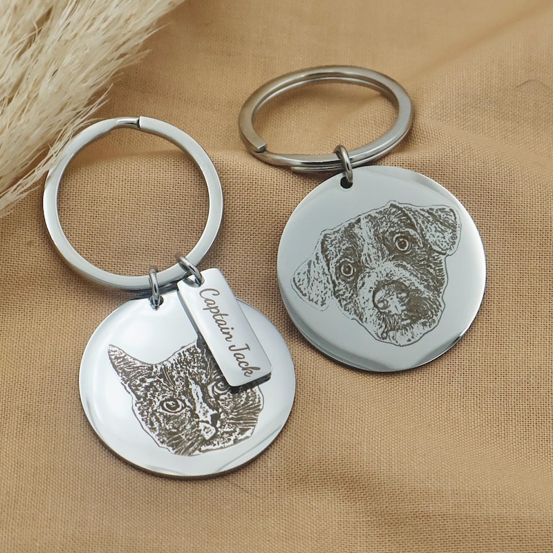 Custom Dog Keychain - Etsy
