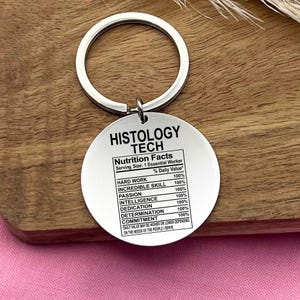 Custom Histology Tech Stainless Steel Keychain: Funny Profession ...