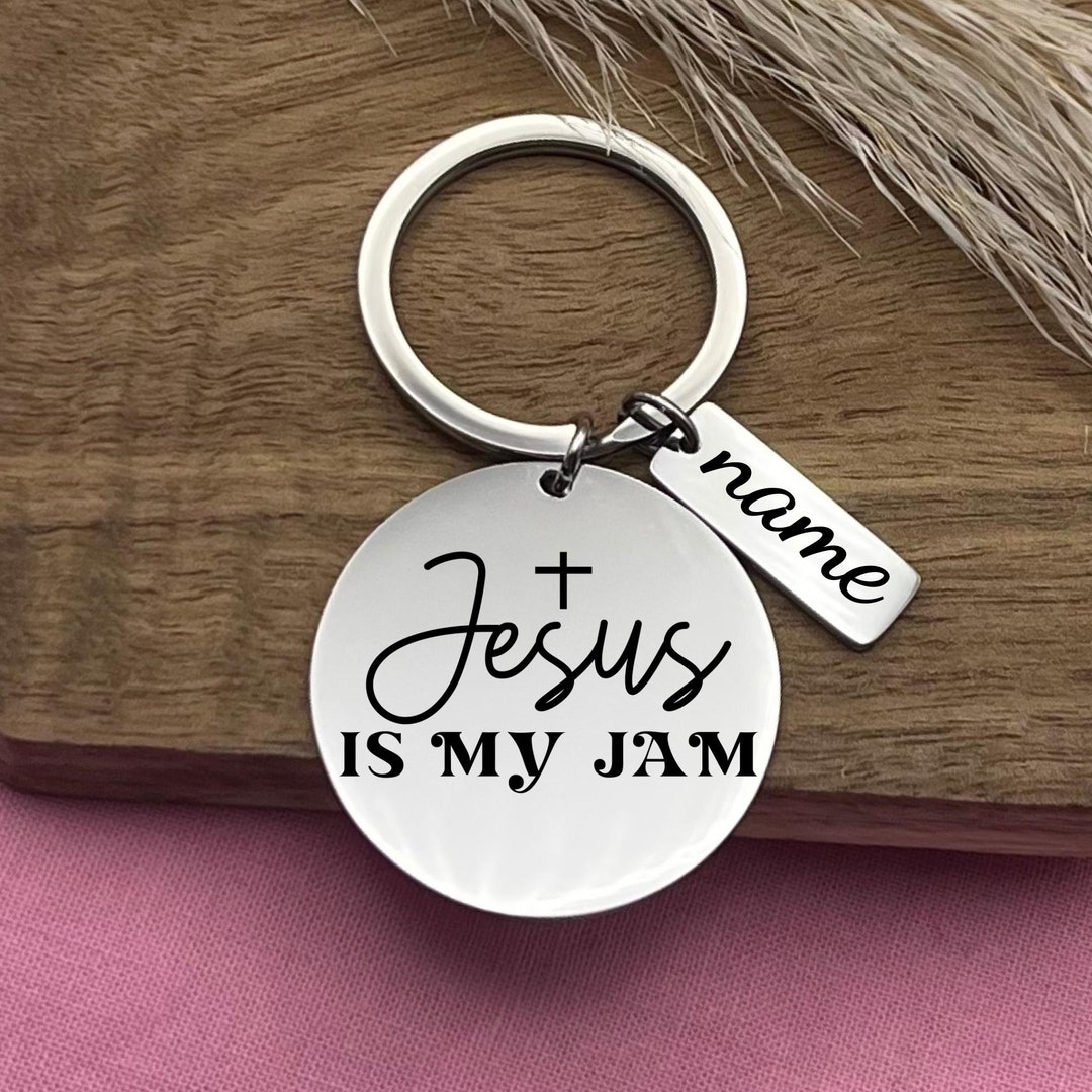 Custom Jesus is My Jam Stainless Steel Keychain - Personalized ...
