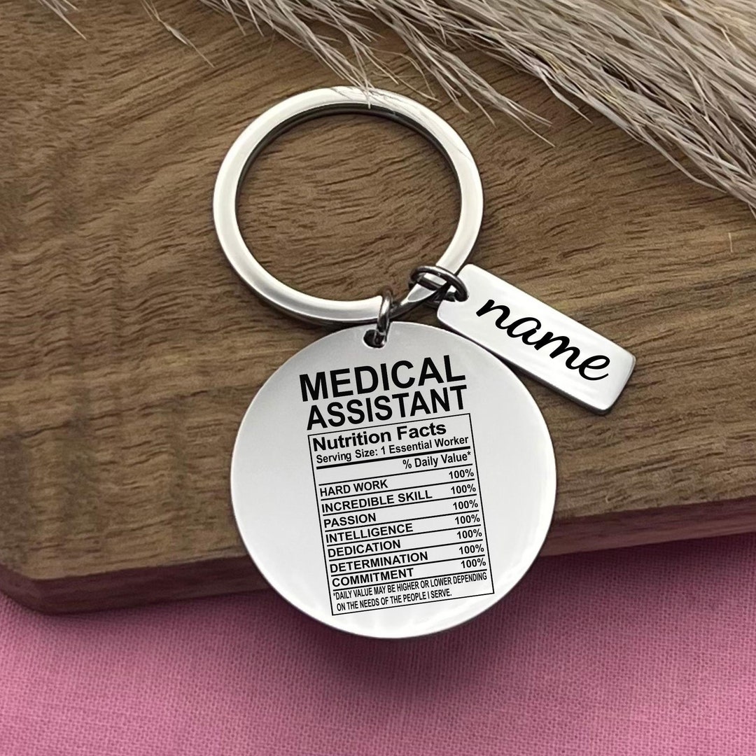 Custom Medical Assistant Keychain: Funny Stainless Steel Profession ...