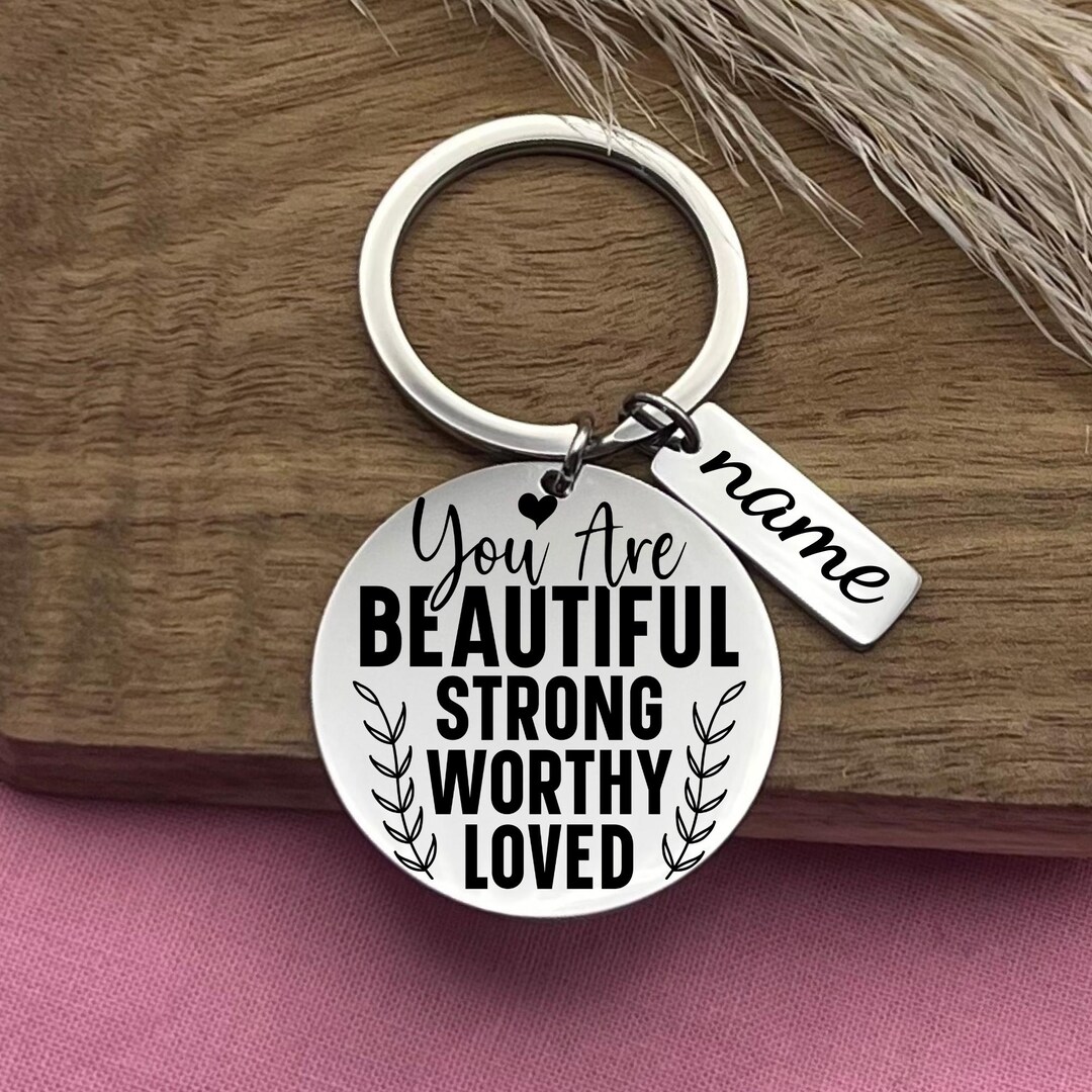 Personalized You Are Beautiful Strong Worthy Loved Stainless Steel ...