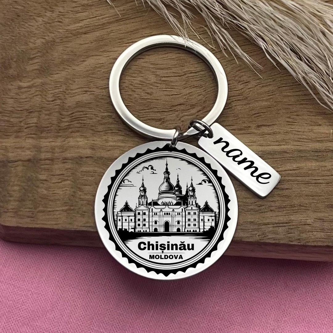 Custom Chisinau Keychain: Stainless Steel Souvenir Keyring - Etsy