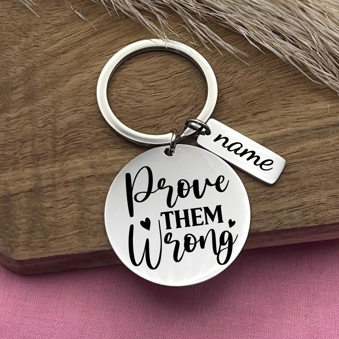 Personalized Stainless Steel Keychain: Engraved Motivation Gift - Etsy