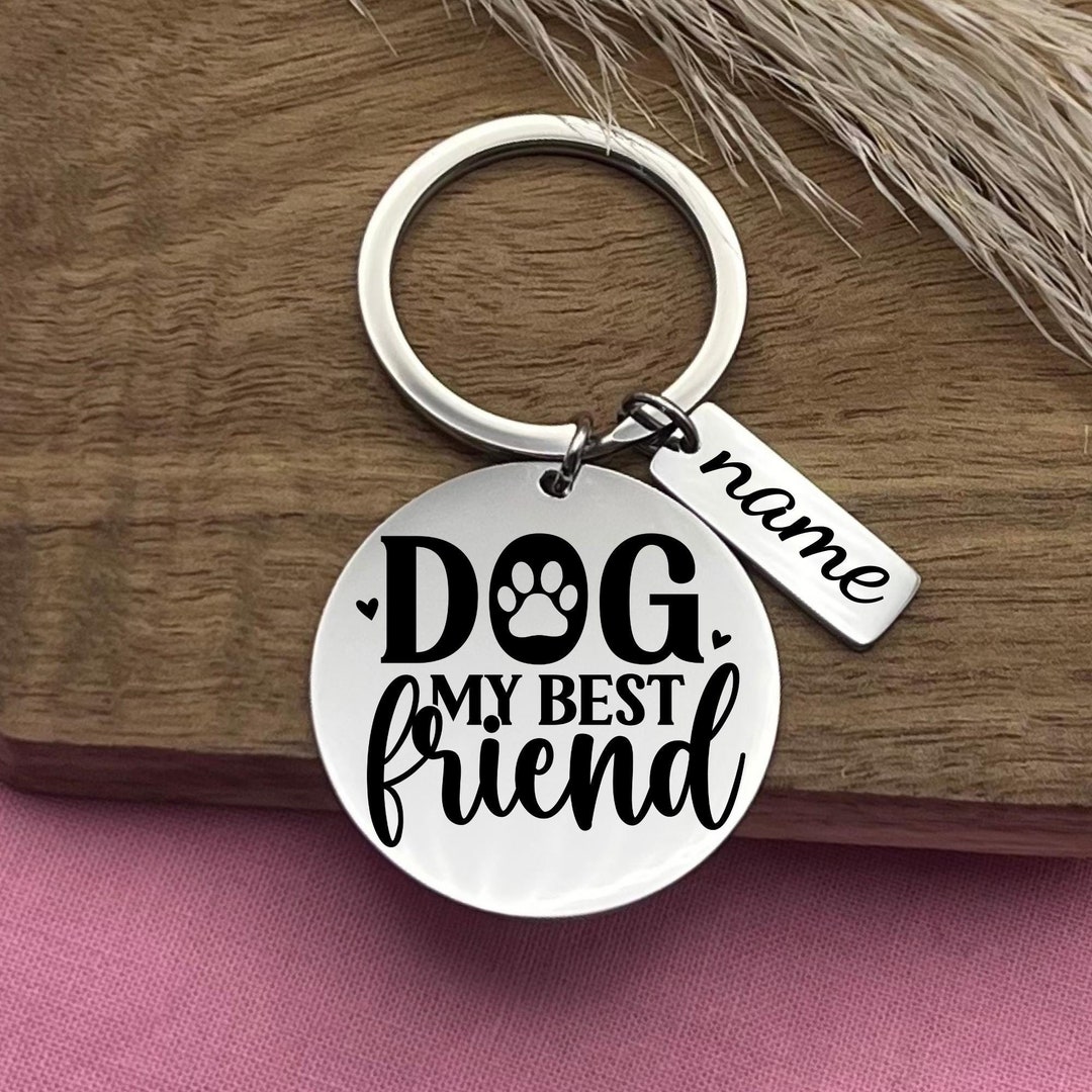 Personalized Dog Keychain: Stainless Steel Custom Pet Lover Gift - Etsy