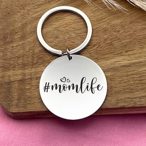 Custom Mom Life Stainless Steel Keychain - Personalized Gift for ...