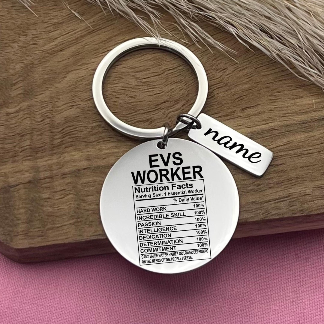 Custom EVS Worker Stainless Steel Keychain: Funny Profession Keyring - Etsy
