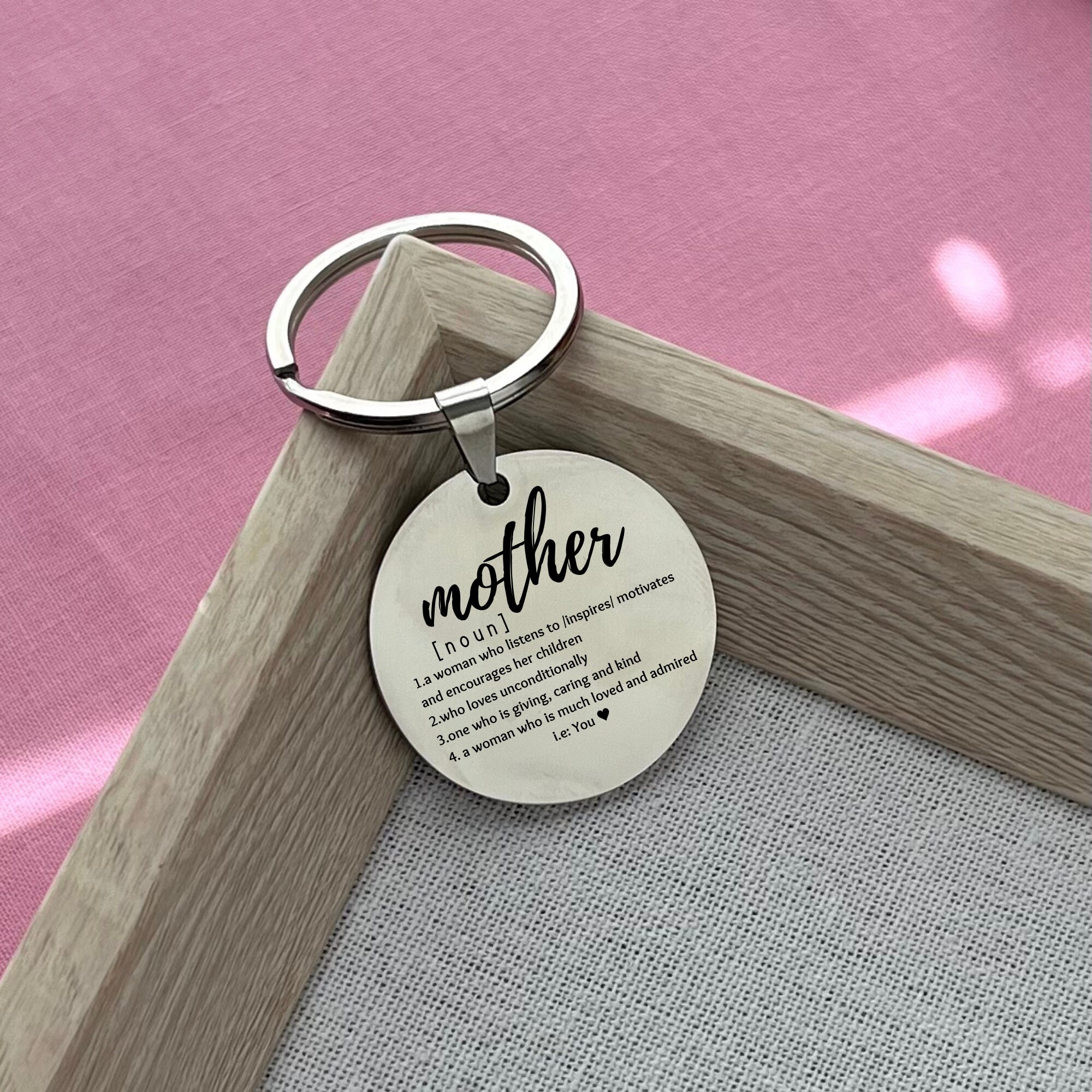 Custom Mother Definition Stainless Steel Keychain - Etsy