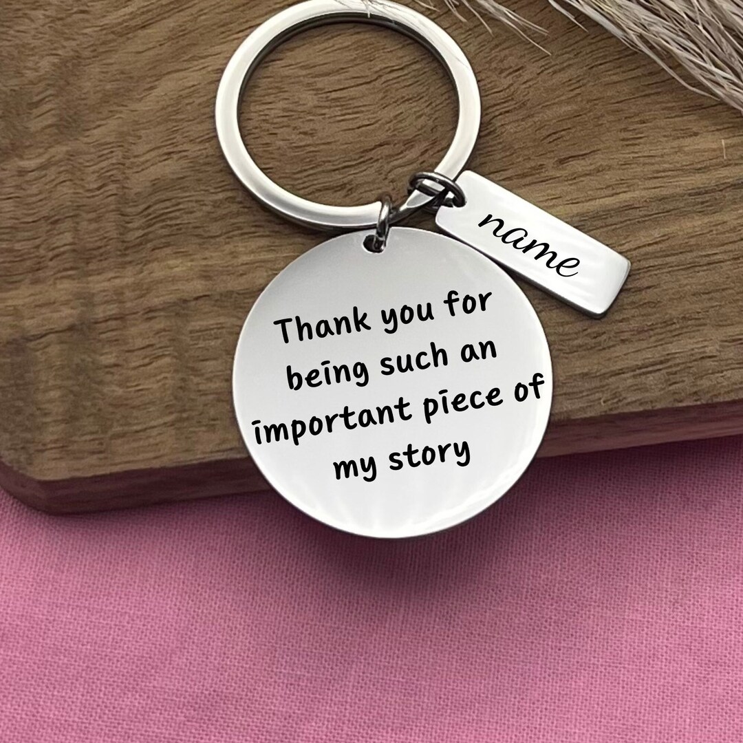 Custom Thank You Stainless Steel Keychain: Sentimental Gift - Etsy