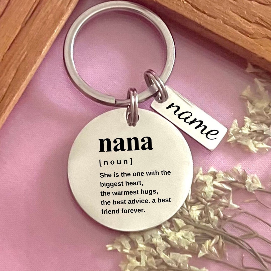 Personalized Nana Definition Stainless Steel Keychain - Custom Nana ...