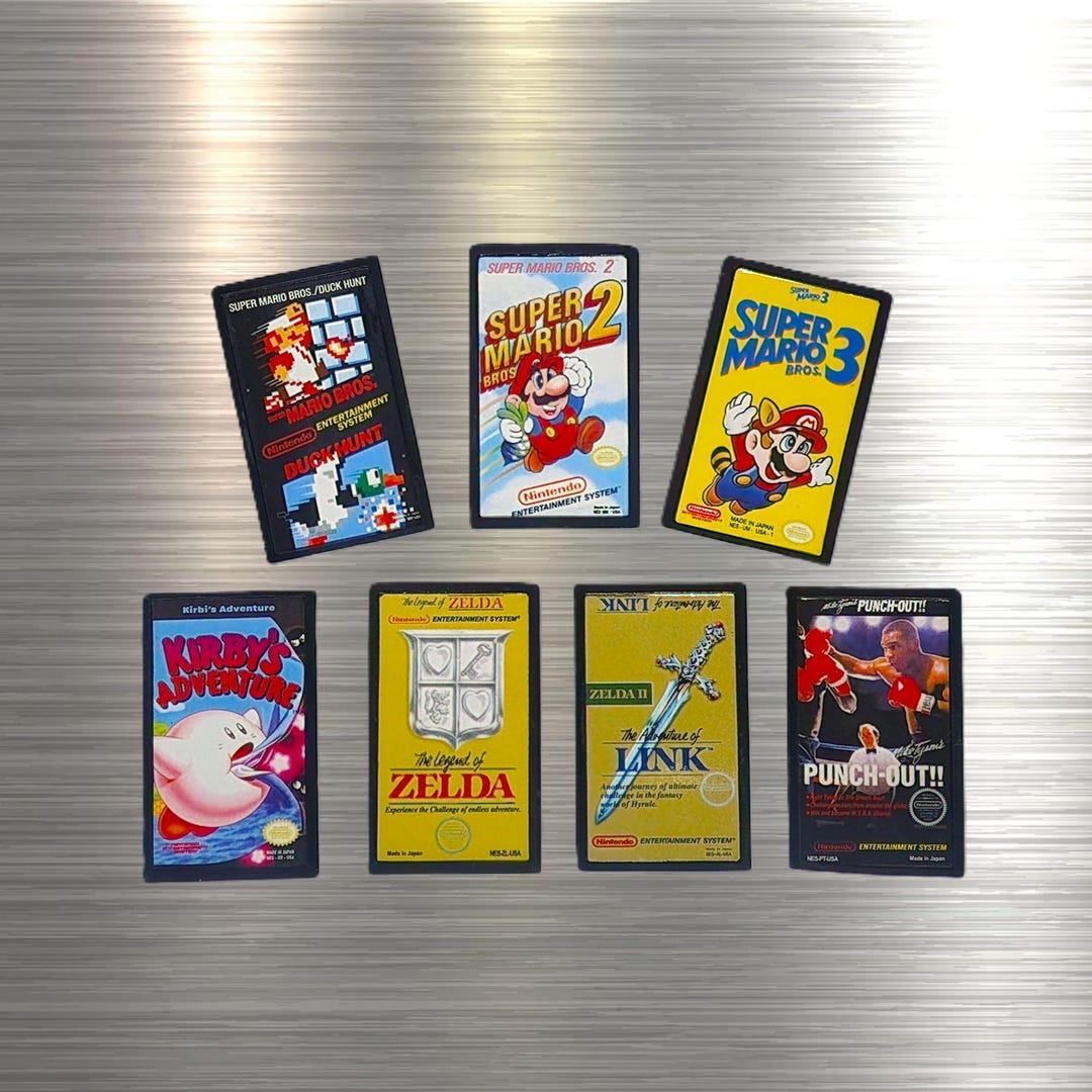 Retro NES Game Cover Magnets – 3D Resin Printed – Classic Nintendo Art ...