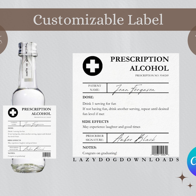 Funny Prescription Labels - Etsy