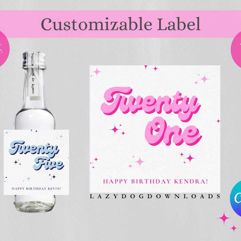 Birthday Party Label - Etsy