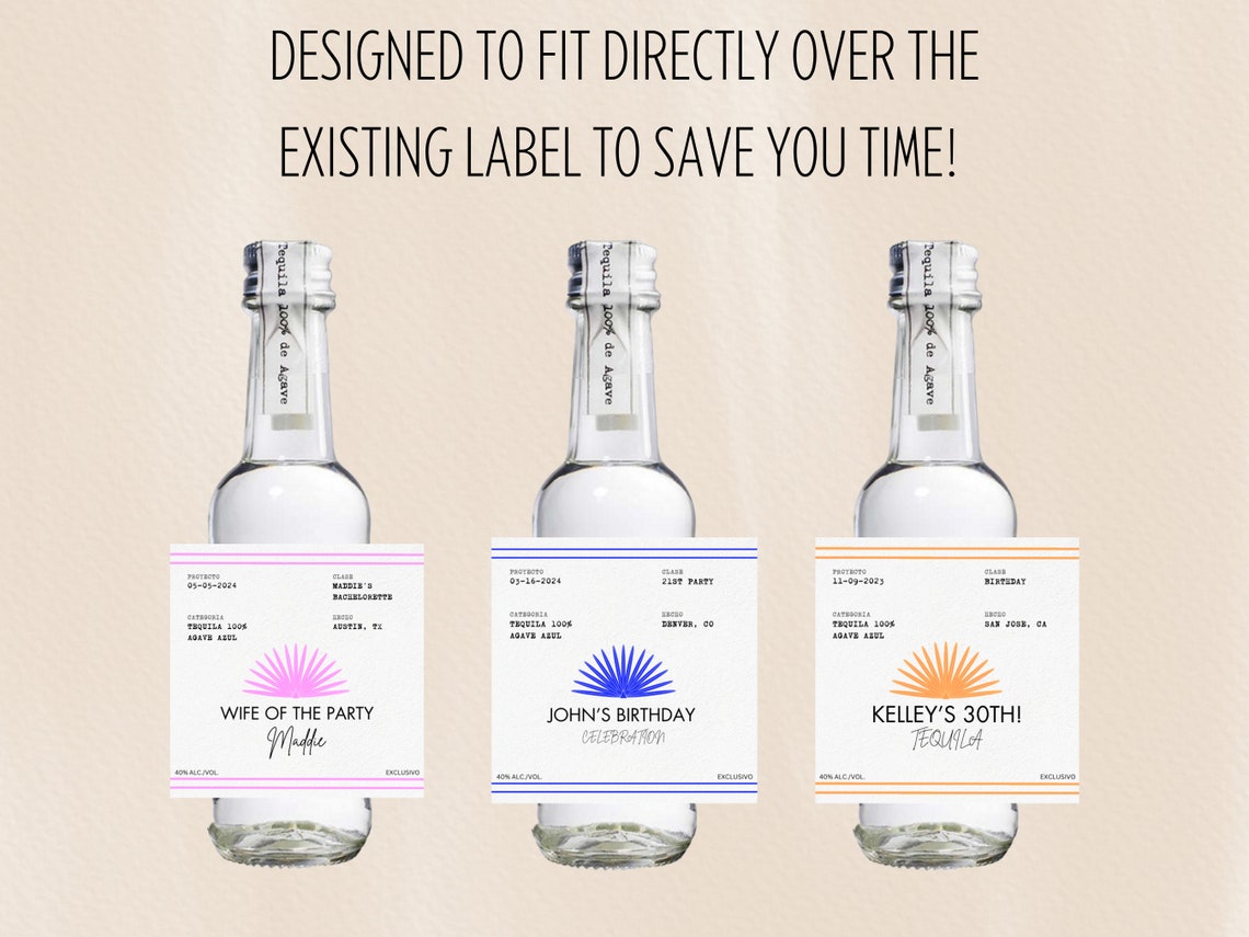 Printable Customizable Casamigos Label - Canva, Tequila Label, Wife of ...