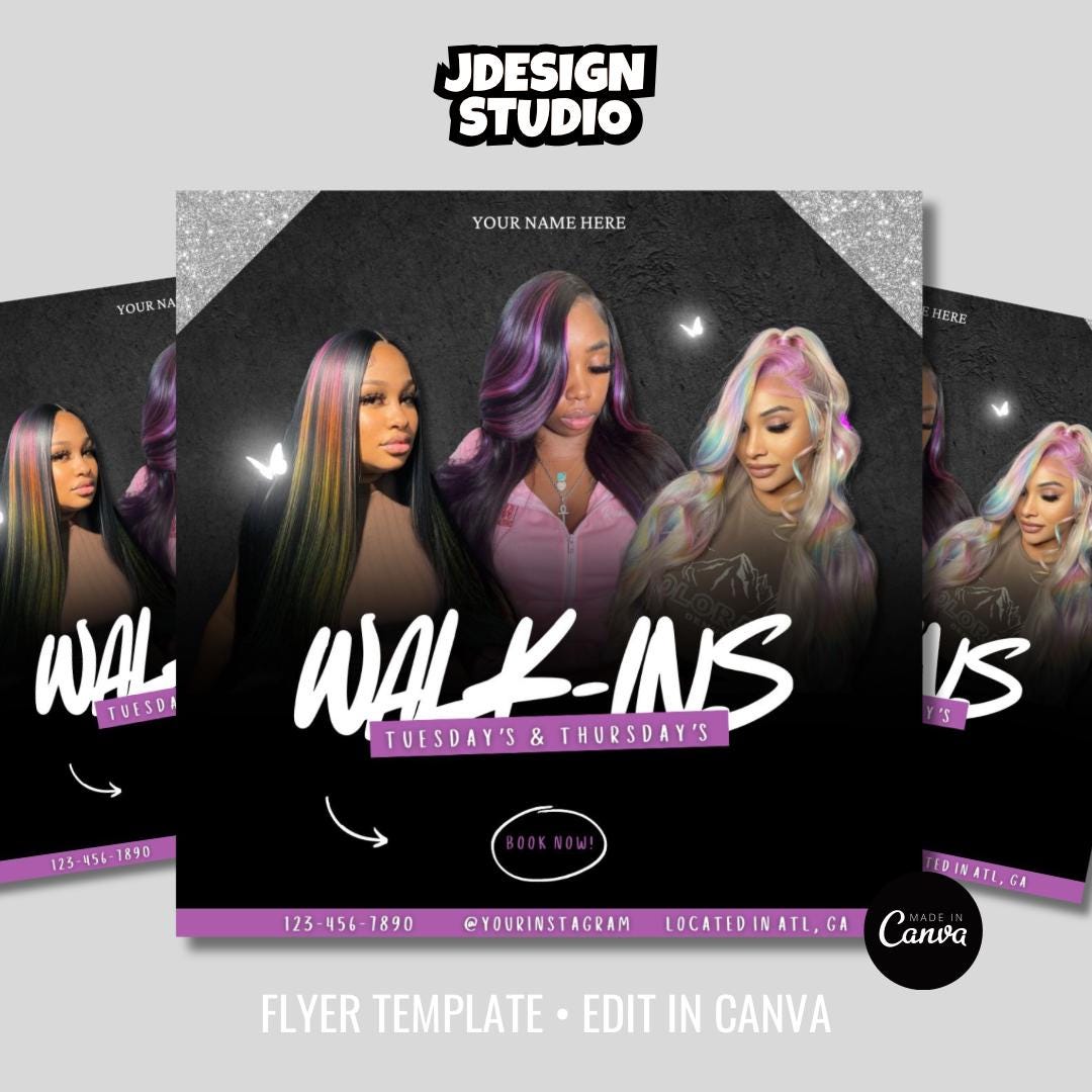 Walk-ins Editable Template - Etsy