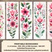Boho Flowers PRINTABLE Bookmarks, Floral Folk Art JPG Bookmark Set, Png ...