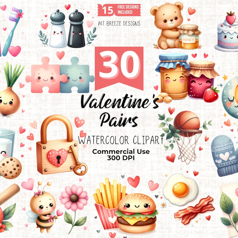 Cute Valentines Clip Art - Etsy