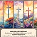 Ocean Sunset Cross PRINTABLE Bookmarks, Christian Easter Digital ...