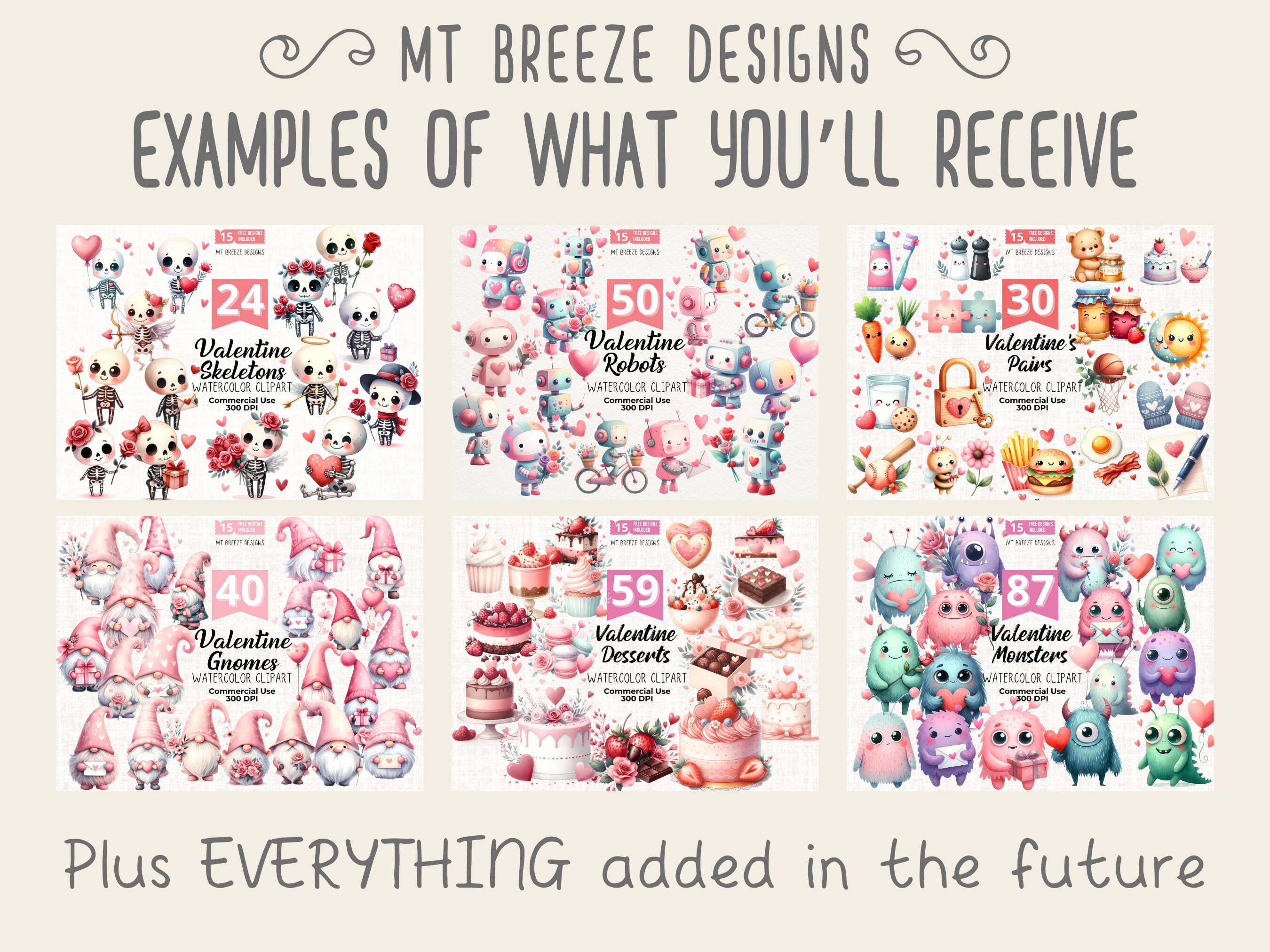 Valentine Clipart Shop Collection Bundle, Life Access Cute Valentine ...
