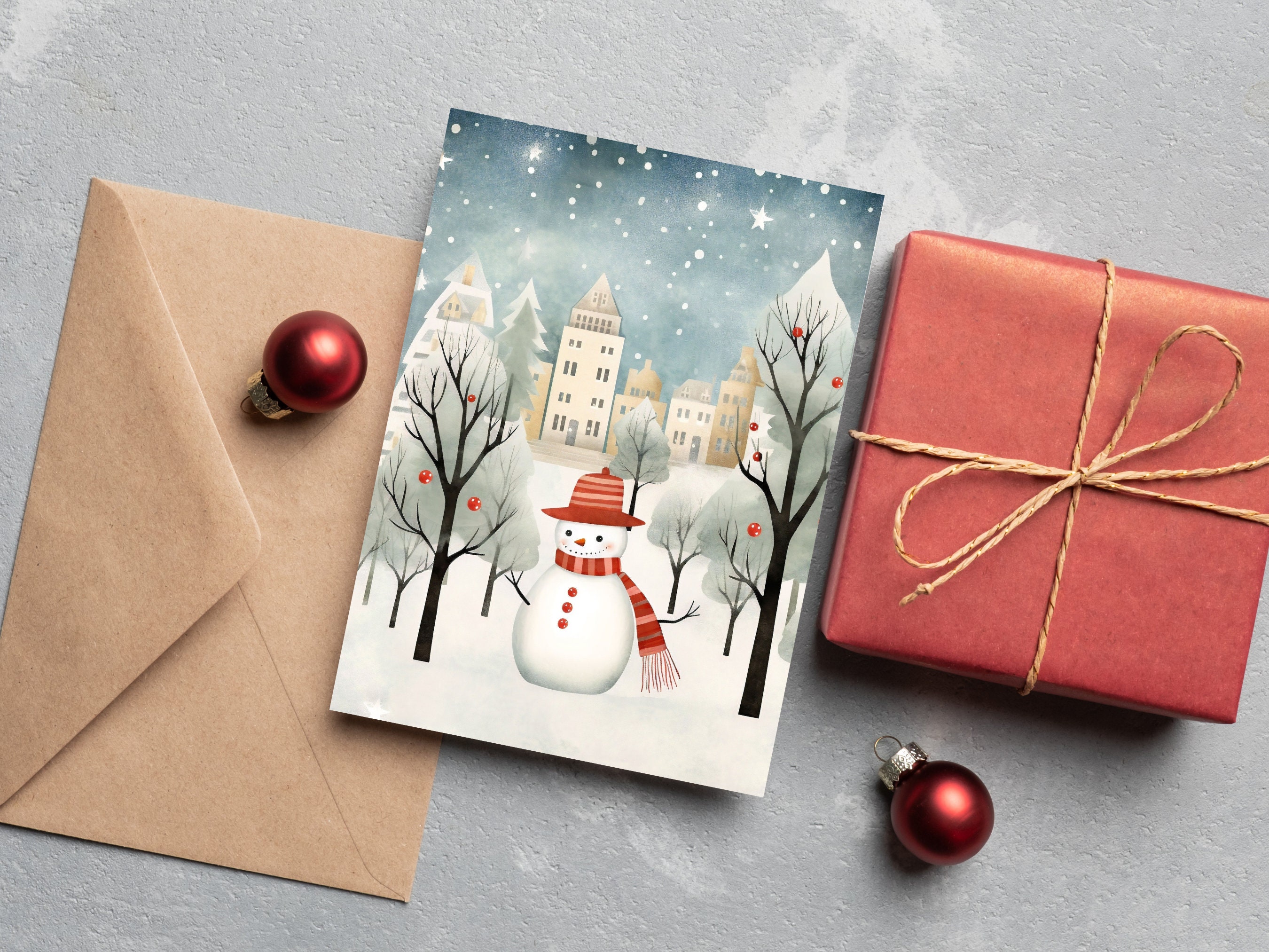 20 Whimsical Christmas Digital Paper Set, Xmas Holiday Background ...