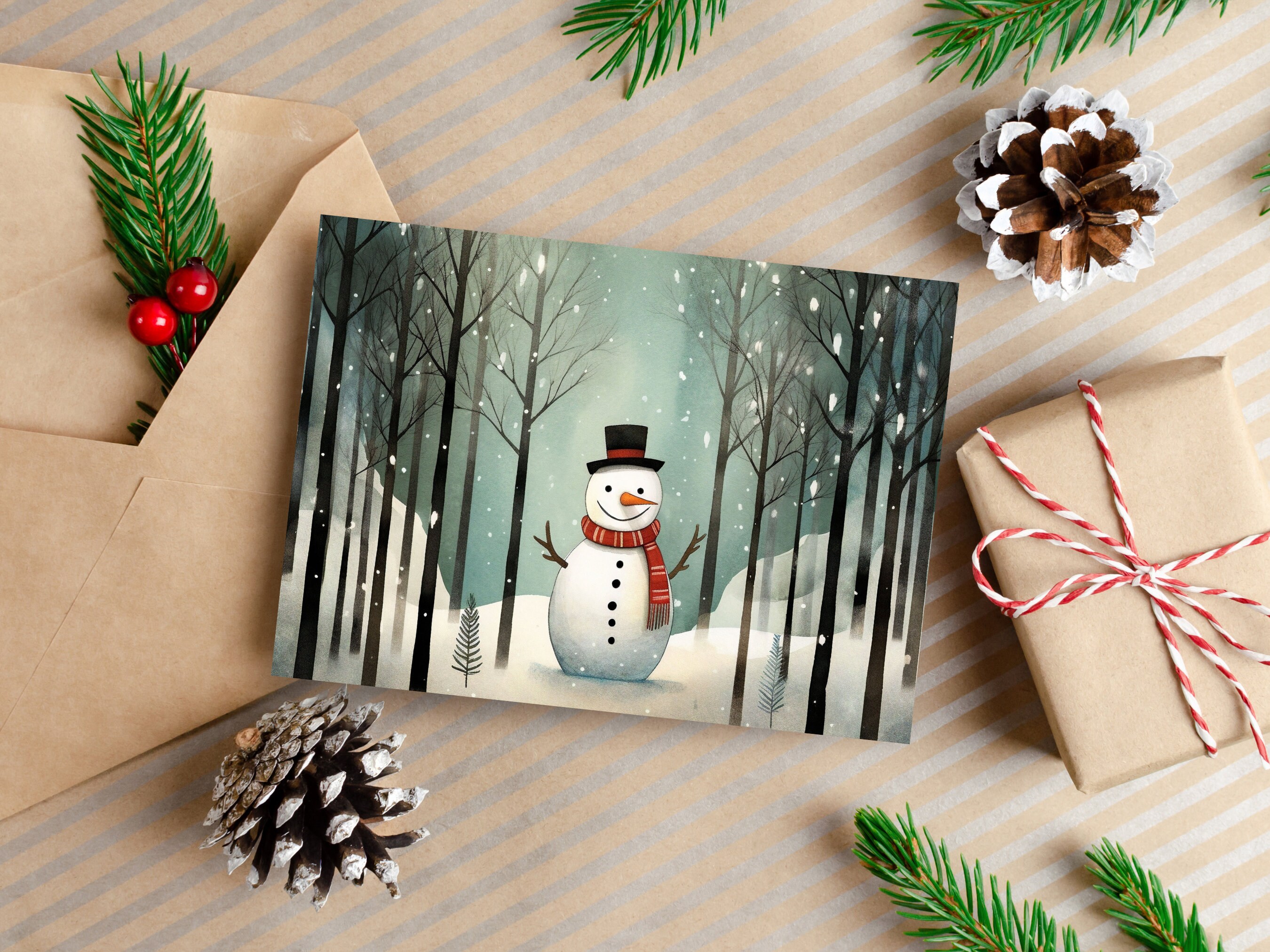 20 Whimsical Christmas Digital Paper Set, Xmas Holiday Background ...