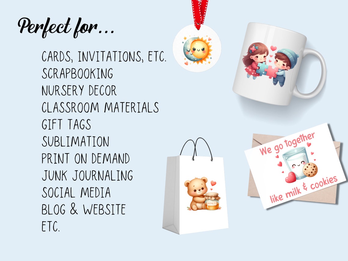 Valentine Pairs Watercolor Clipart Set Cute Valentine Clip - Etsy