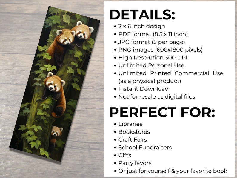 Endangered Animal PRINTABLE Bookmarks, High Resolution Digital Download ...