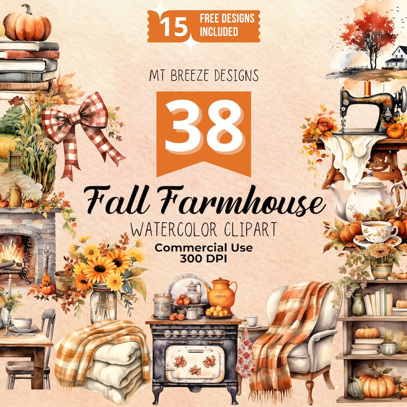 Farmhouse Clip Art - Etsy