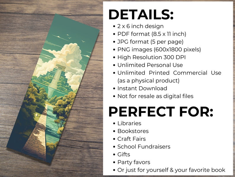 World Travel PRINTABLE Bookmarks, Famous Landmark High Resolution ...