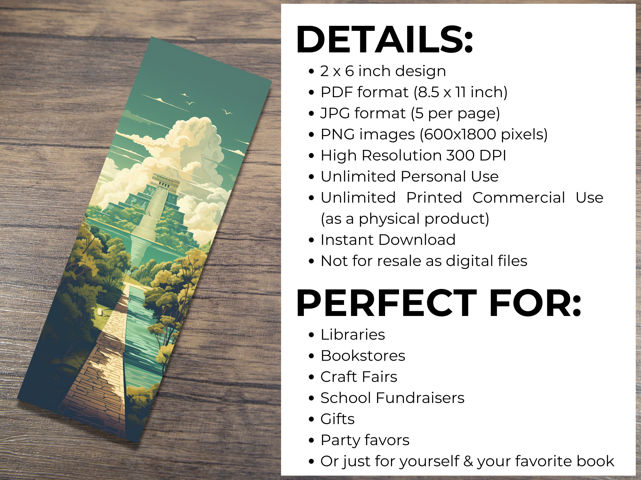 World Travel PRINTABLE Bookmarks, Famous Landmark High Resolution ...